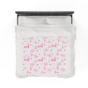 Pink Cowgirl Throw Blanket Cute Girly Western Room Decor Desert Vibes ...