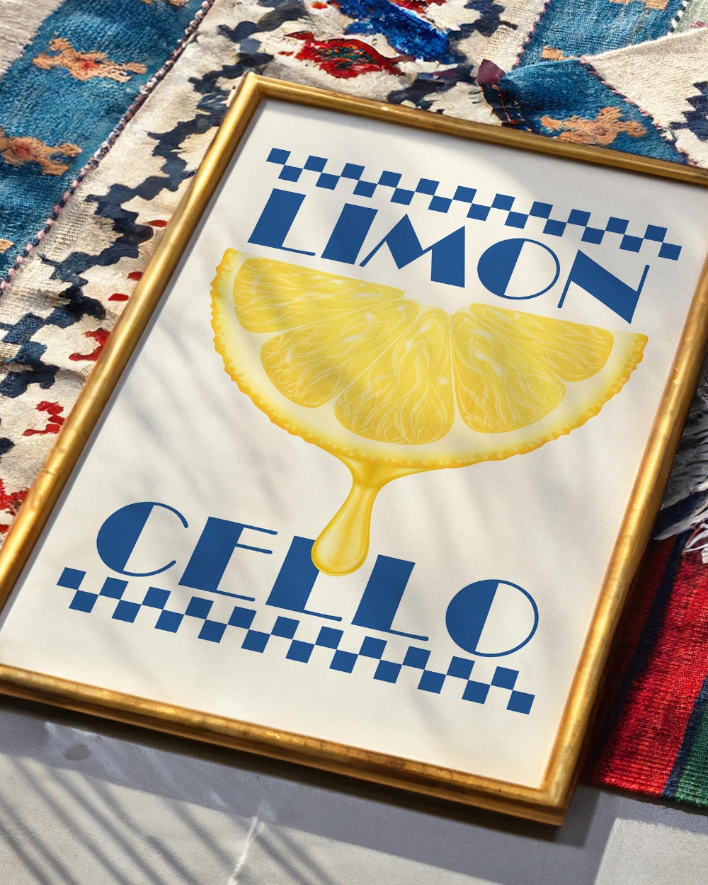 Limoncello Print Retro Italian Poster Cocktail Bar Cart Wall Art ...