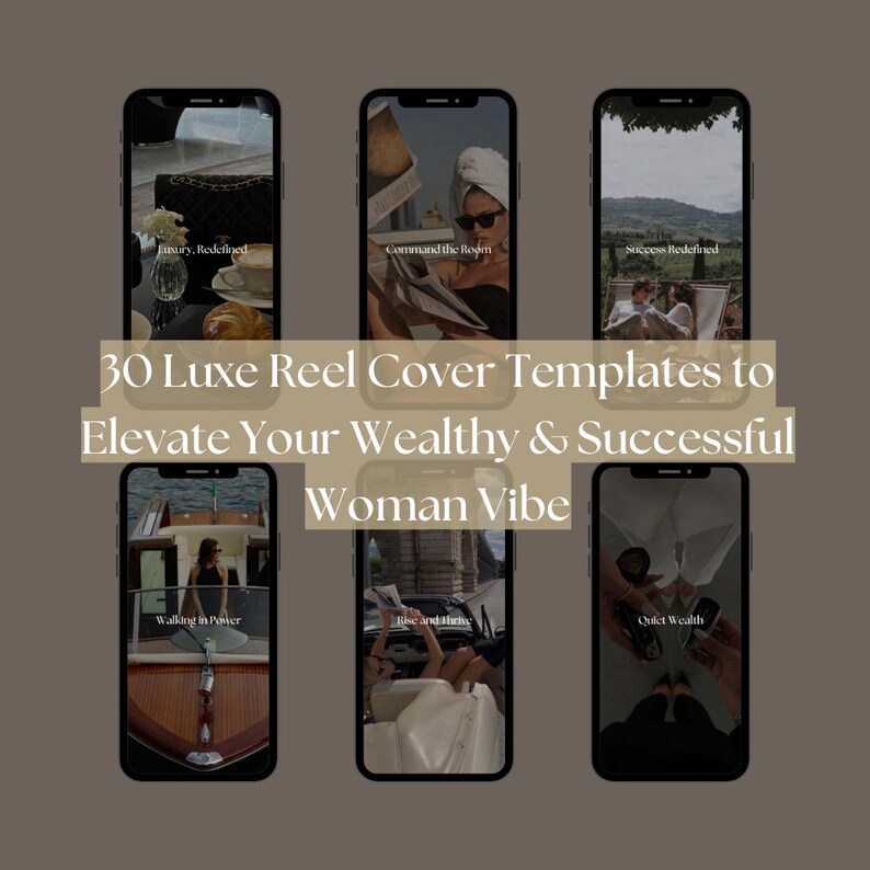 30 Luxe Reel Cover Templates to Elevate Your Wealthy & Successful Woman ...
