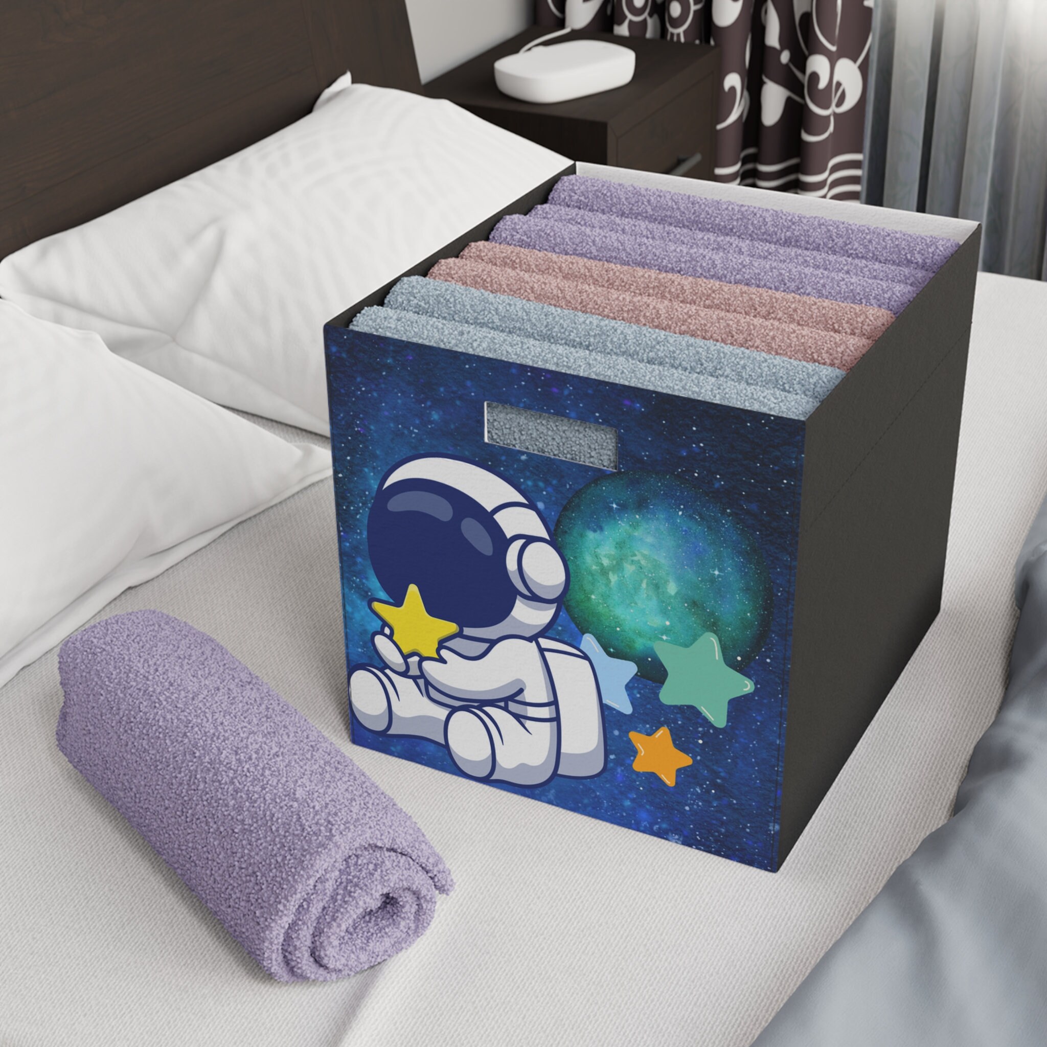 Space Astronaut Uncovered Folding Storage Box, Sundries Box, Toy ...