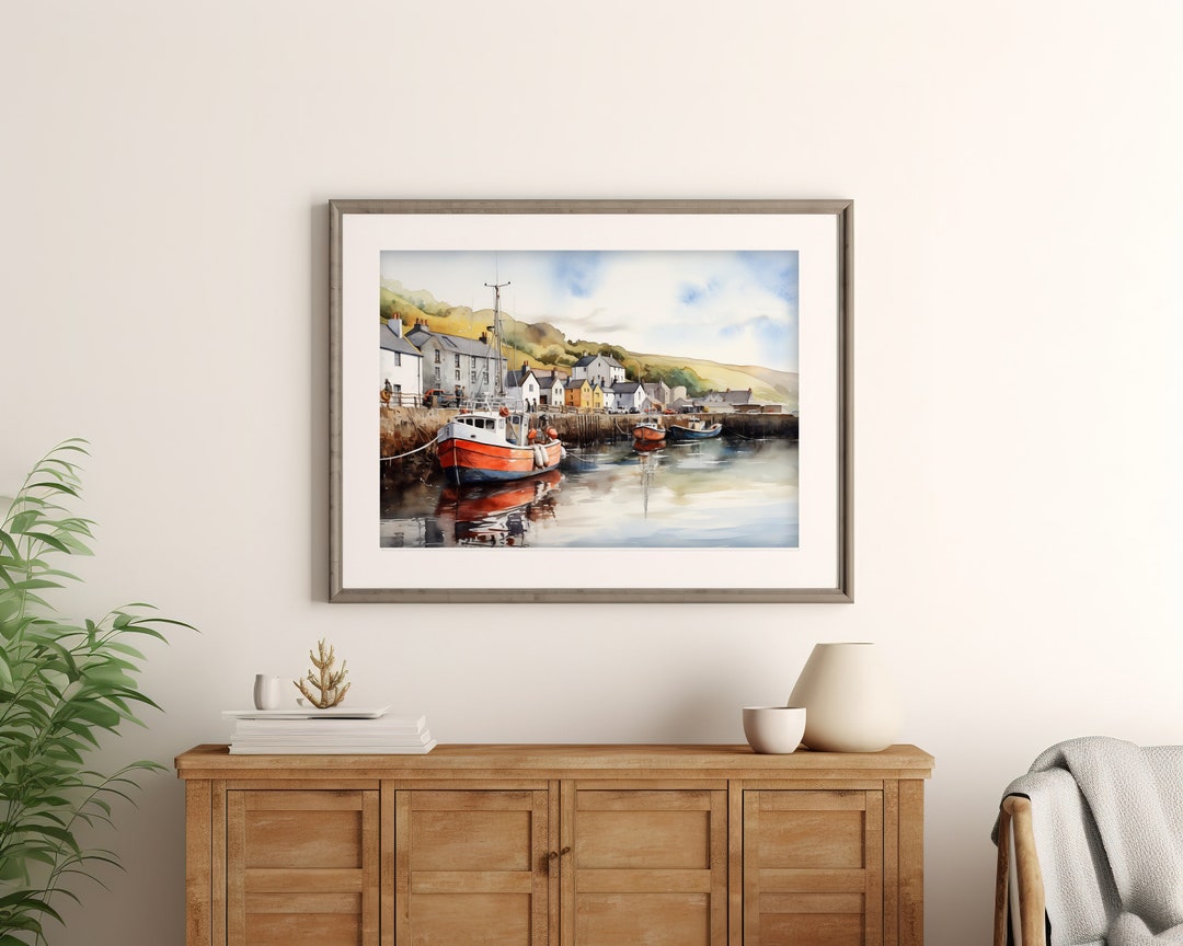 Dingle Shores: A Coastal Symphony, Dingle Kerry, Ireland, Watercolor ...