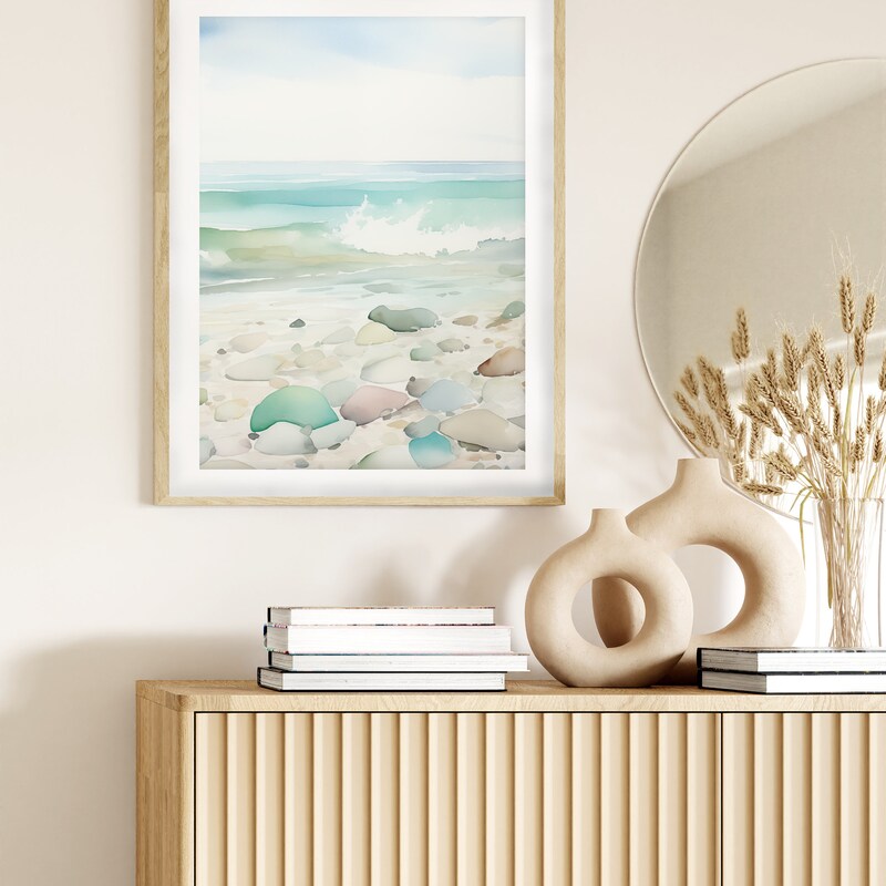 Sea Glass Watercolor - Etsy