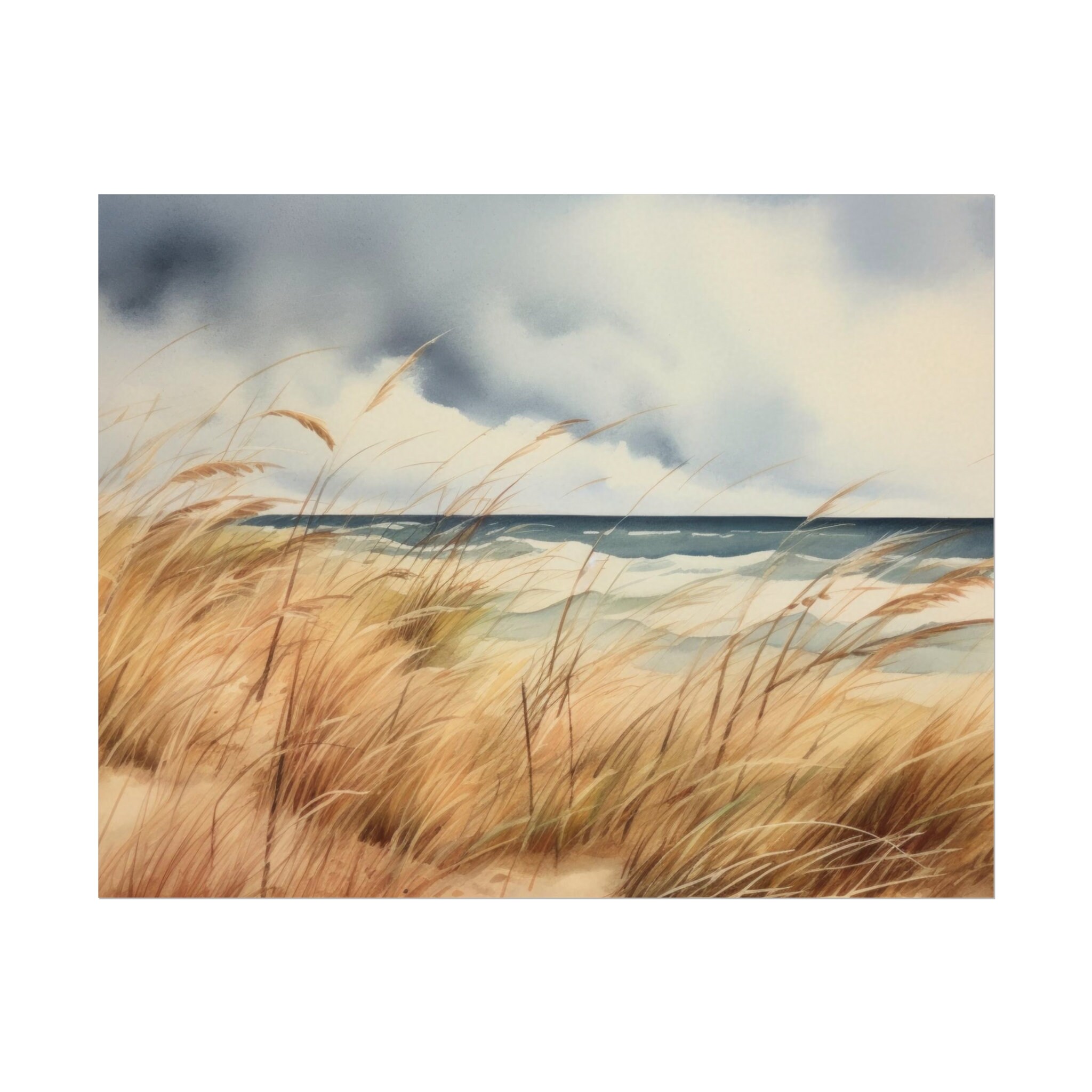 Seagrass Symphony, Seascape, Watercolor, Coastal Art, Beach Art ...