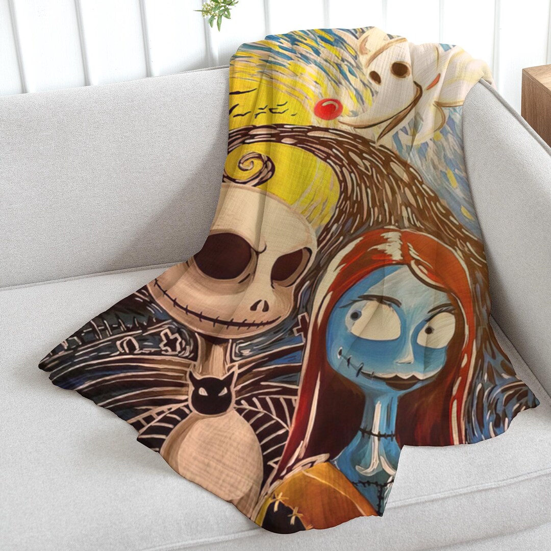 Cute Goth Pattern Flannel Halloween Blanket,spooky Season Gift,fall ...