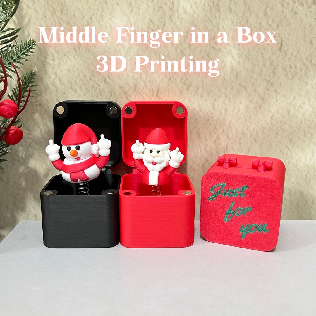 3D Printing Middle Finger in a Box, Annoying Gift Box, Fun Party ...