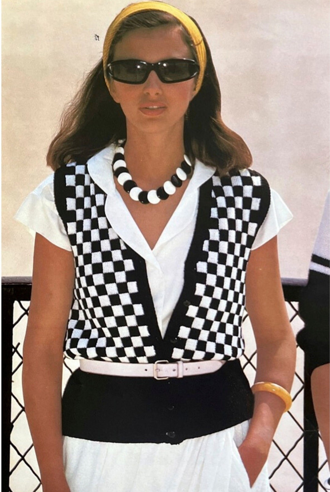 Knit Check Waistcoat Vest Vintage Pattern PDF Digital Download - Etsy