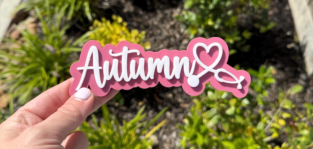 New Now Thicker Acrylic Locker/ Magnetic Name Tags - Etsy