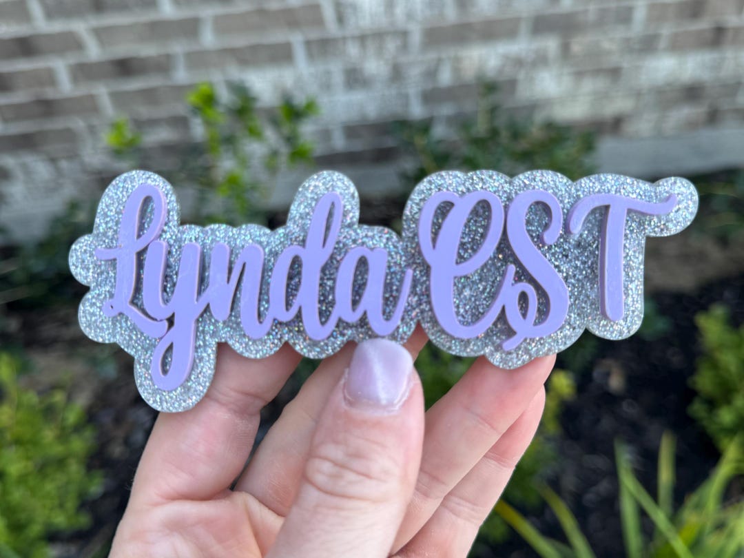 Acrylic Locker/ Magnetic Name Tags - Etsy