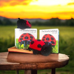 Grouchy Ladybug Crochet Animal and Board Book Set - Etsy