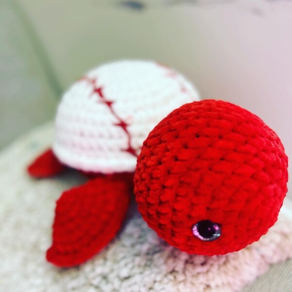 Baseball Turtle Crochet Pattern - Etsy