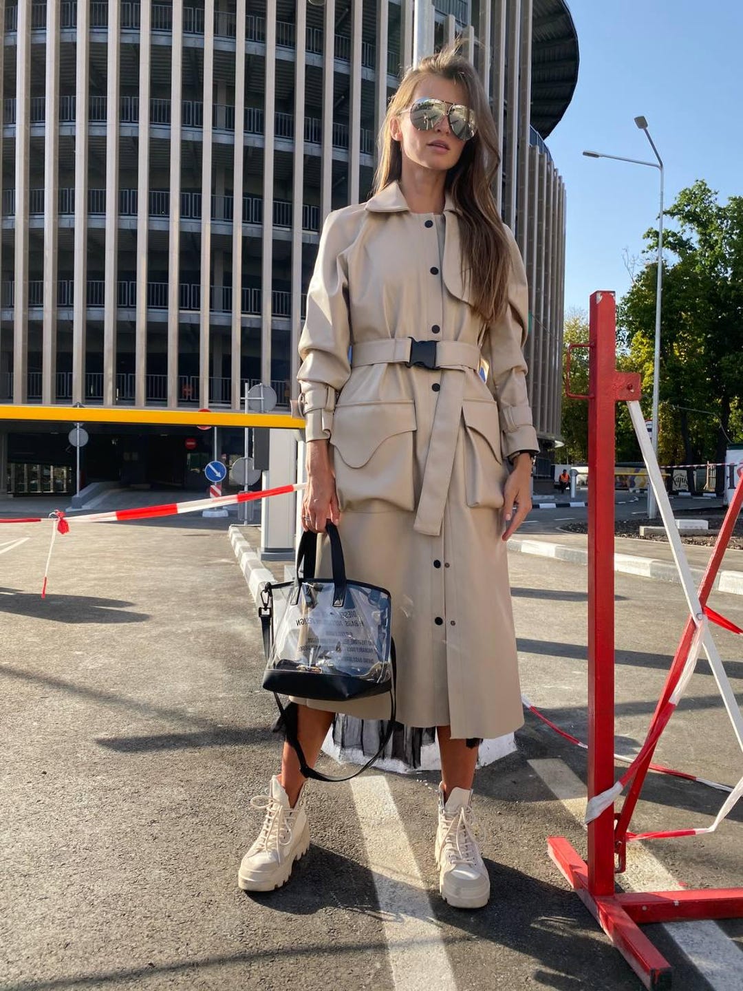 Eco-leather Trench Coat for Women - Etsy