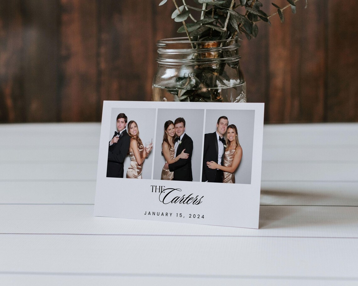 Wedding Photo Booth Overlay | Elegant Minimalist 4x6 Template - Etsy