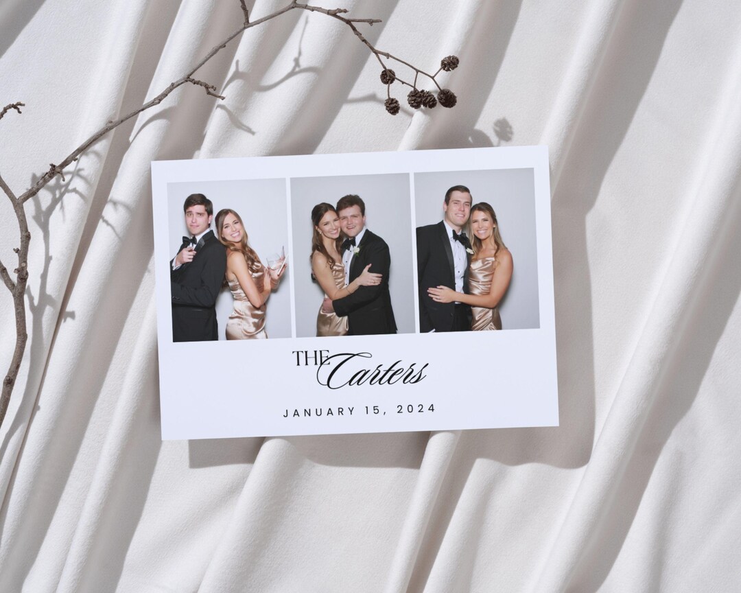 Wedding Photo Booth Overlay | Elegant Minimalist 4x6 Template - Etsy