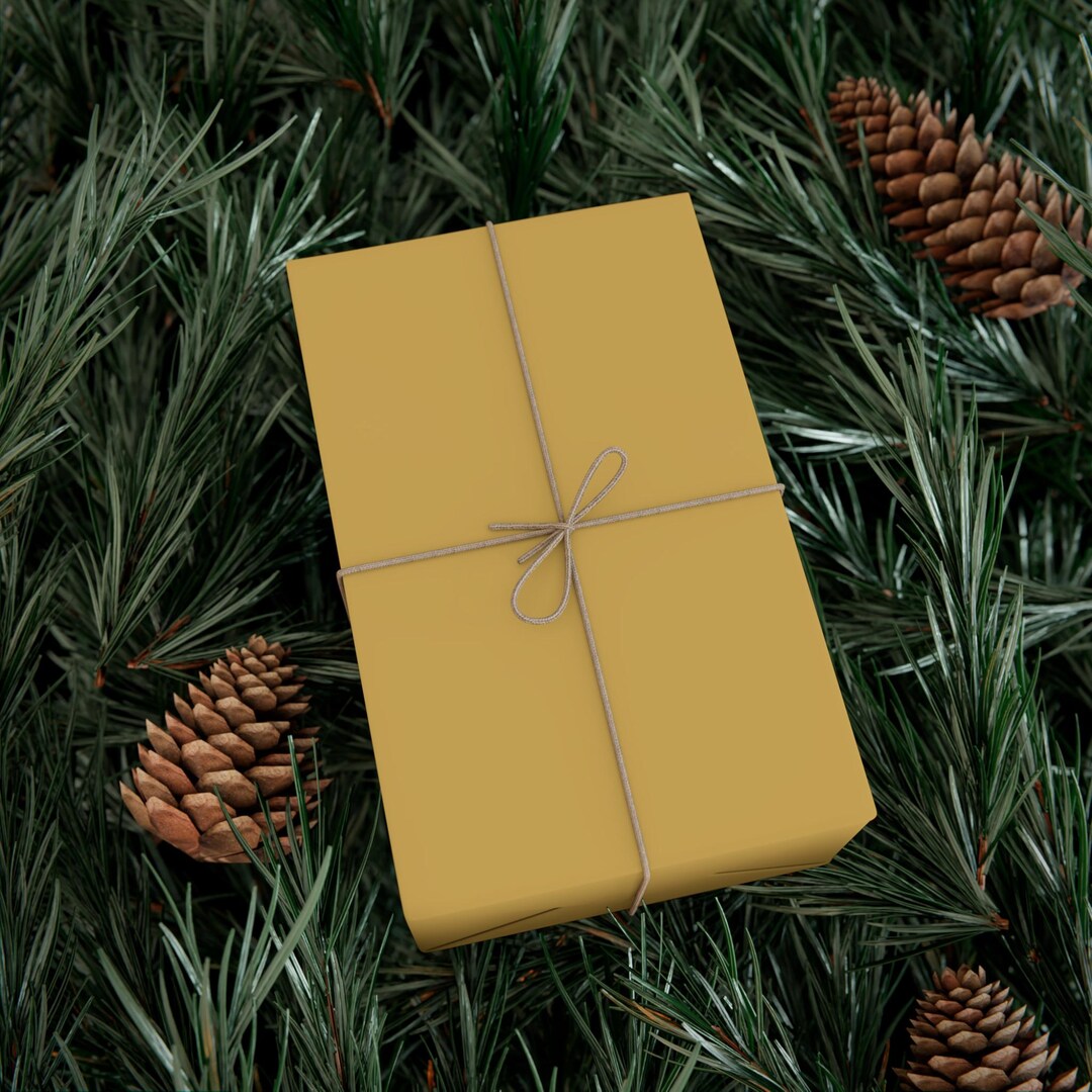 Gold Wrapping Paper - Matte Wrapping Paper - Satin Wrapping Paper - Etsy