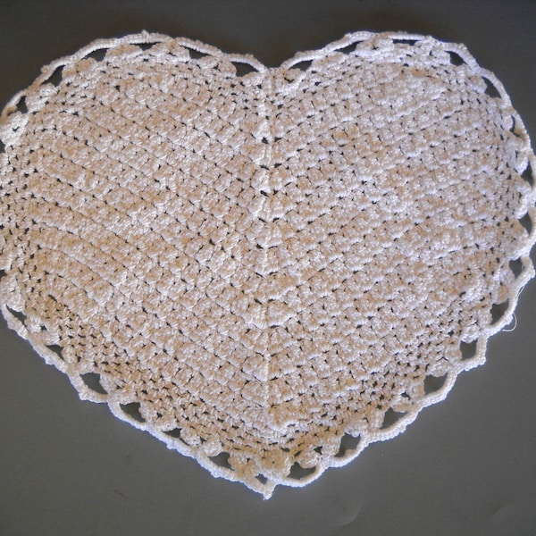 Crochet Heart Doily - Etsy