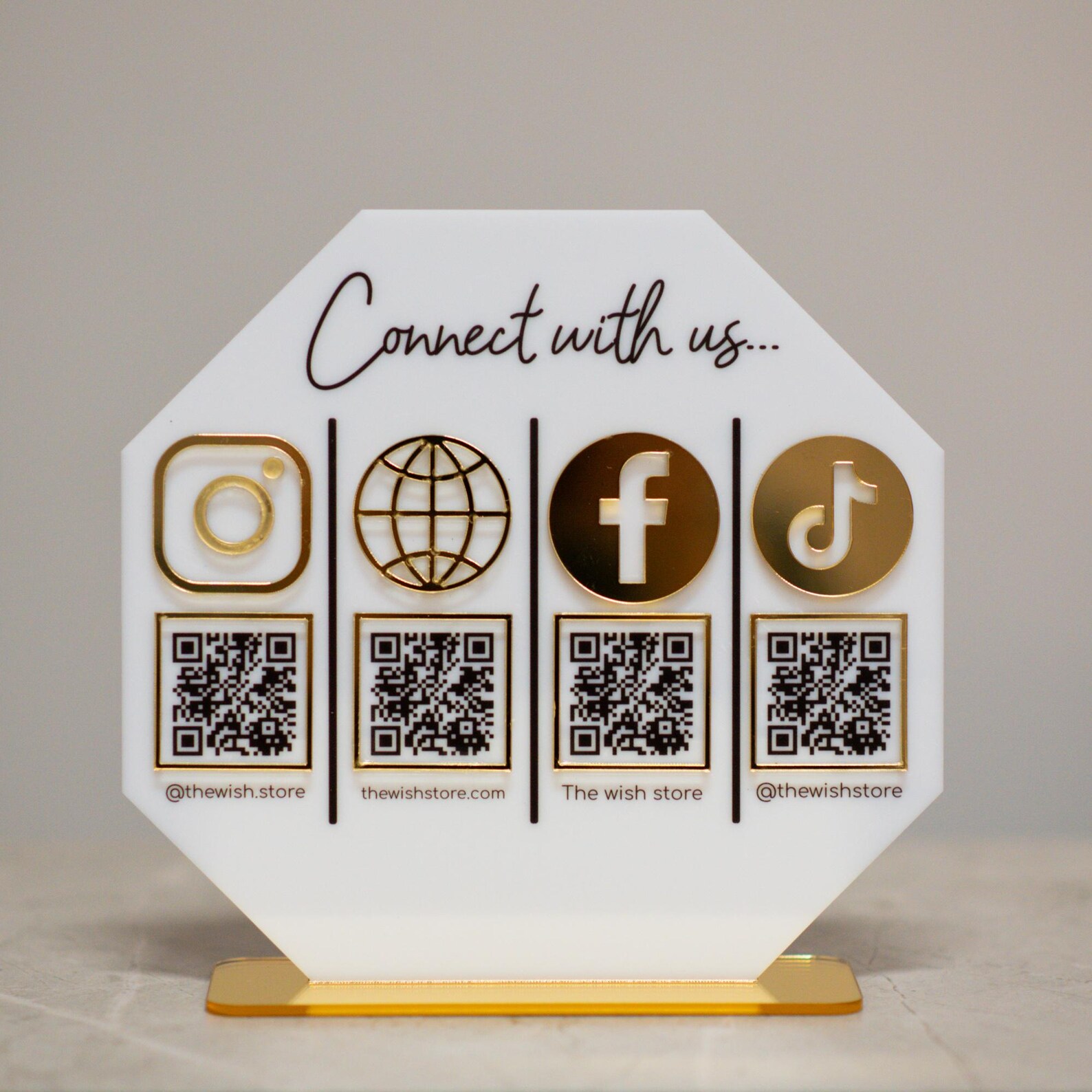 Custom QR Code Sign, QR Code Sign Business Social Media Sign, QR ...
