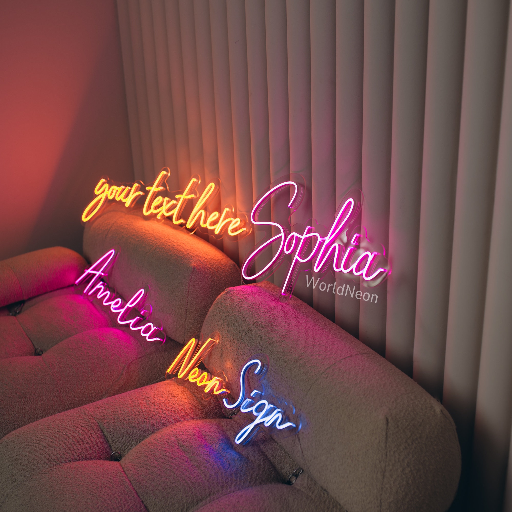 Custom Neon Name Sign, Led Neon Sign, Neon Sign Wedding, Neon Light ...