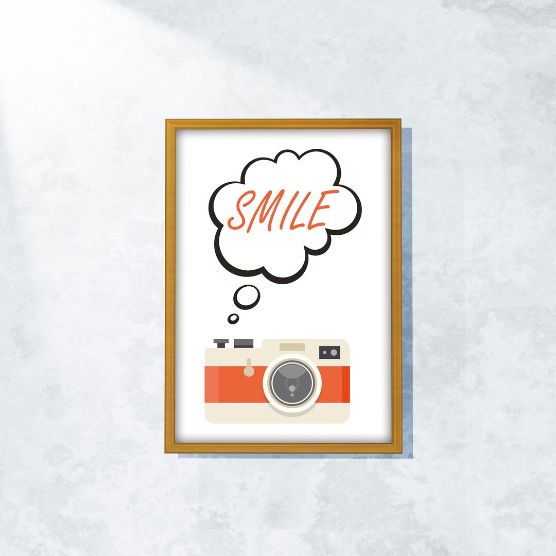 Vintage Camera Wall Art Decor for Living Room, Retro Camera Decor for ...