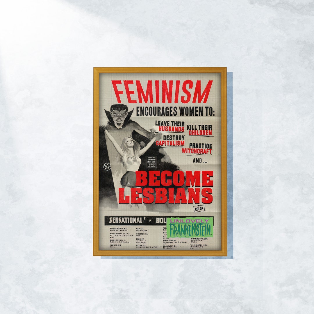 Feminism Encourages Women Lesbian Equality 60s 70s Quote Propaganda ...
