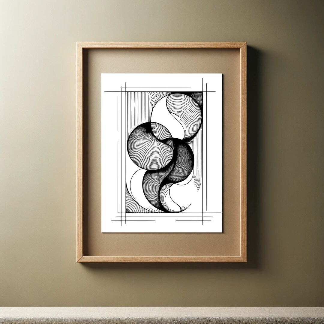 Abstract Lines Poster, Digital Download, Minimalist Lines Art, Neutral ...