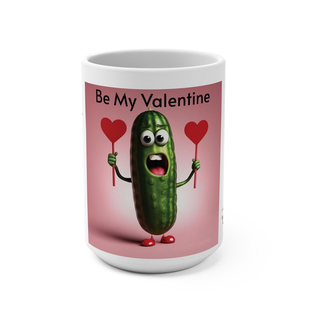 Be My cute-cumber Valentine Mug - Etsy