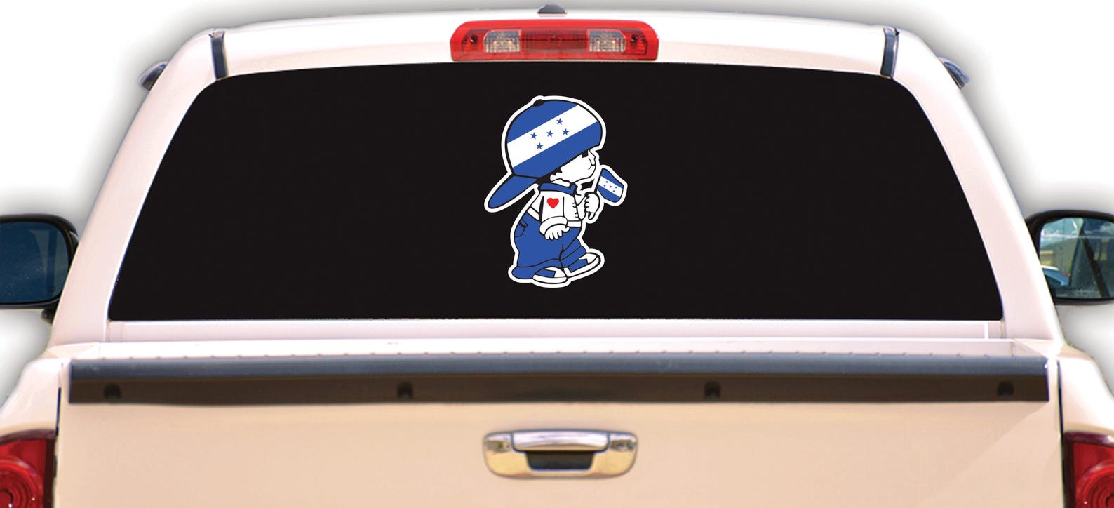 Honduras Boy Decal Car Window Vinyl Sticker Honduras Flag With Boy ...