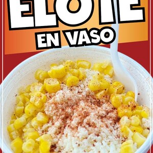 Elote En Vaso Decal Corn in a Cup Sticker Window Sticker Mexican Food ...