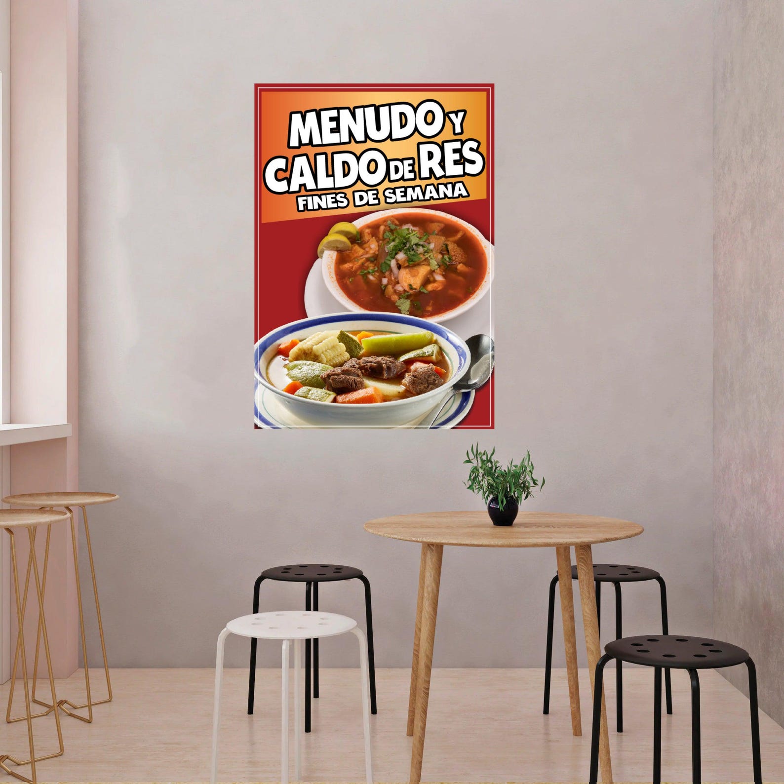 Menudo Y Caldo De Res Sticker Window Decal Food Truck Concession Vinyl ...