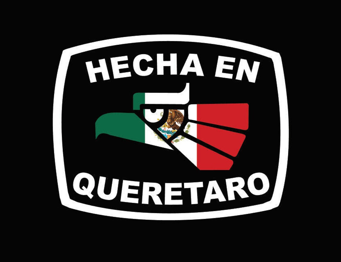 Hecha En Queretaro Letters Decal Car Window Laptop Flag Vinyl Sticker ...
