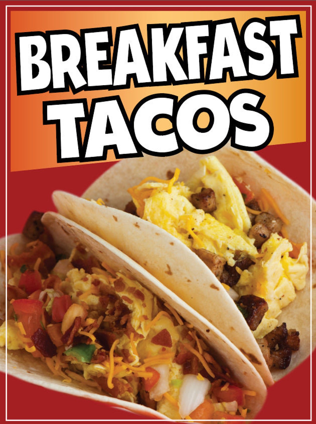 Breakfast Tacos Window Sticker Mexican Food Truck Concession Vinyl ...