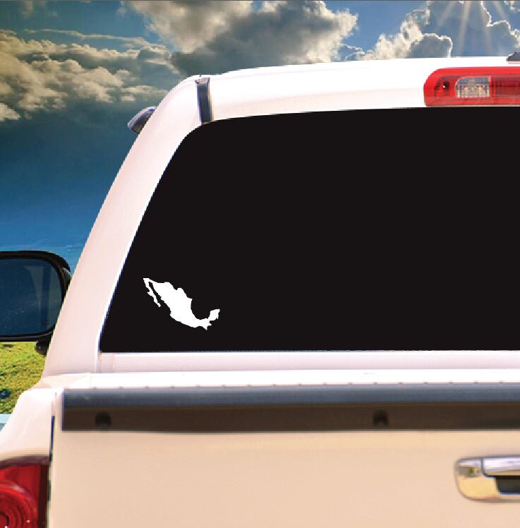 Mexico Map Decal Car Window Laptop Map Vinyl Sticker Mexico Mapa ...