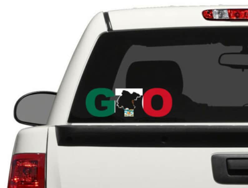 GTO Letters Decal Car Window Laptop Map Vinyl Sticker Estado Guanajuato ...