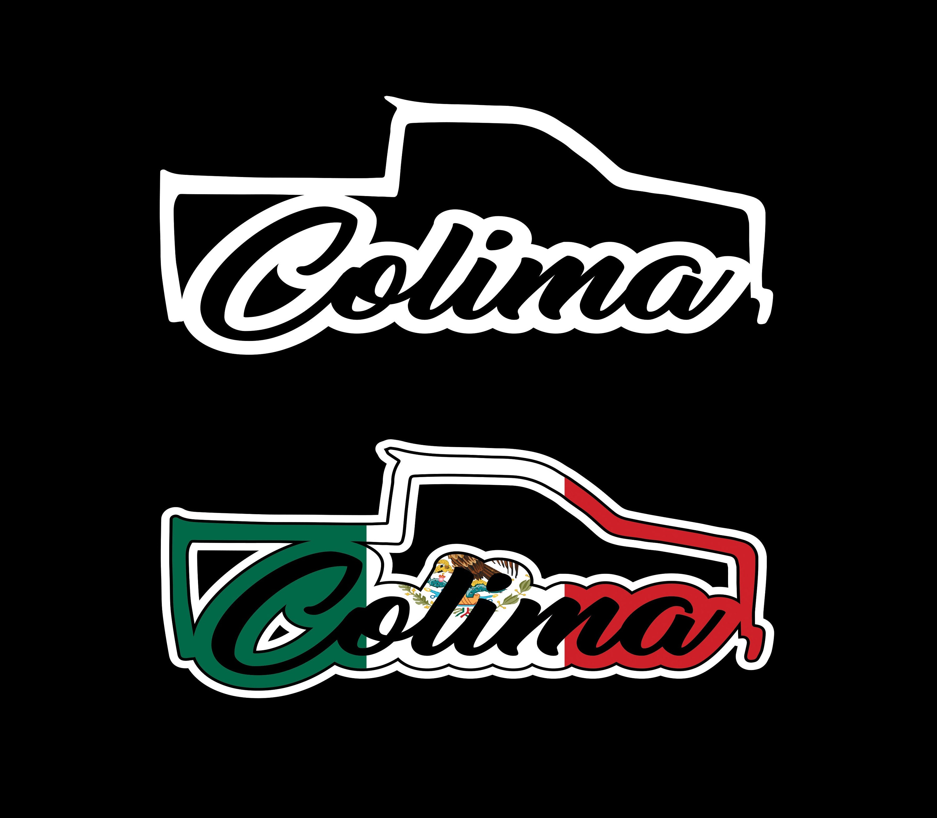 Colima Decal Troka Silhouette COL Letters Decal Car Window Laptop Map ...