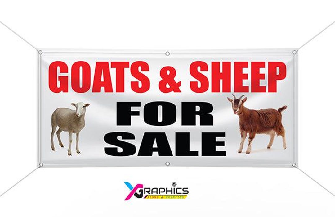 Goats & Sheep for Sale Vinyl Banner Advertising Sign Full Color Any ...