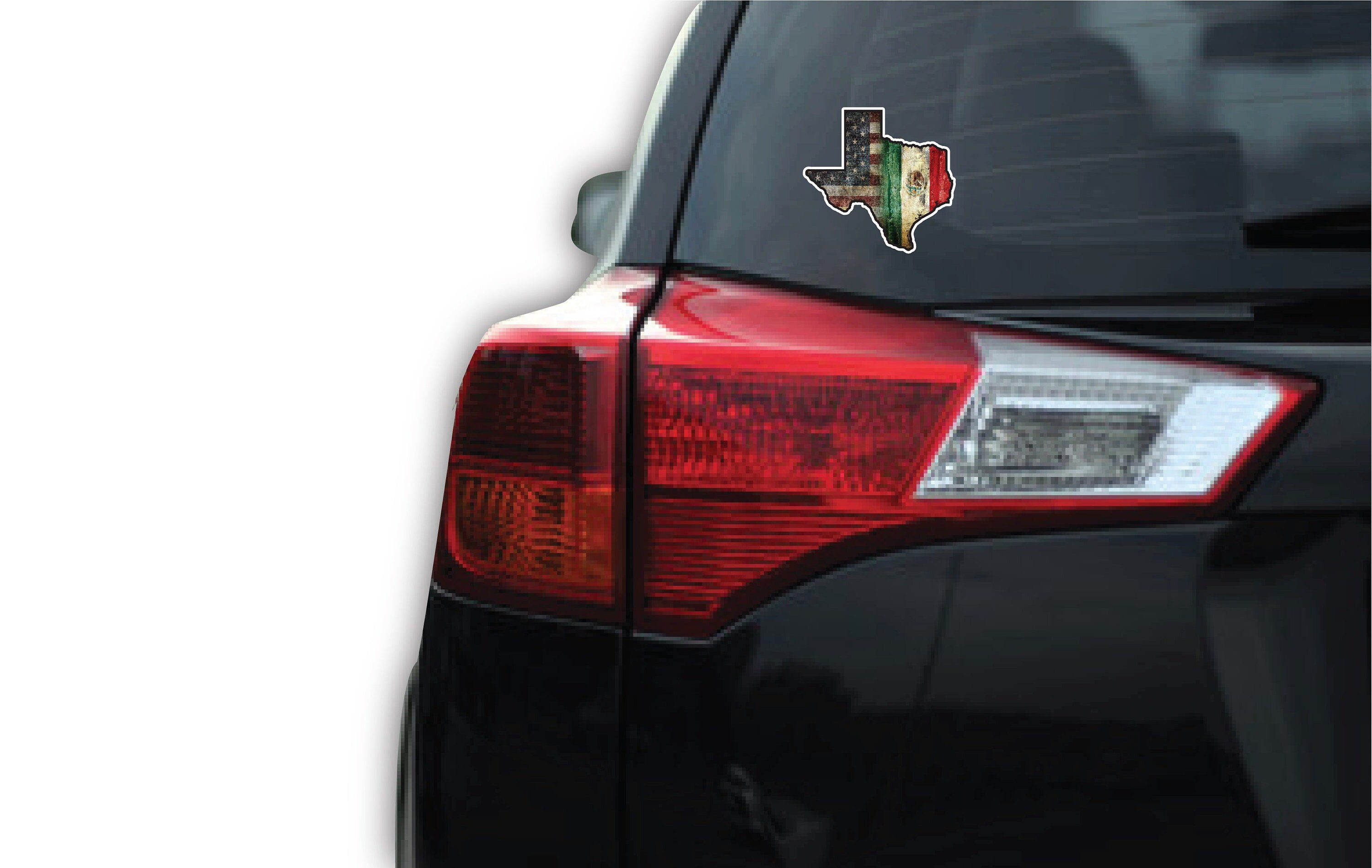 Texas Map W/ USA & Mexican Flags Decal Car Window Vinyl Sticker - Etsy