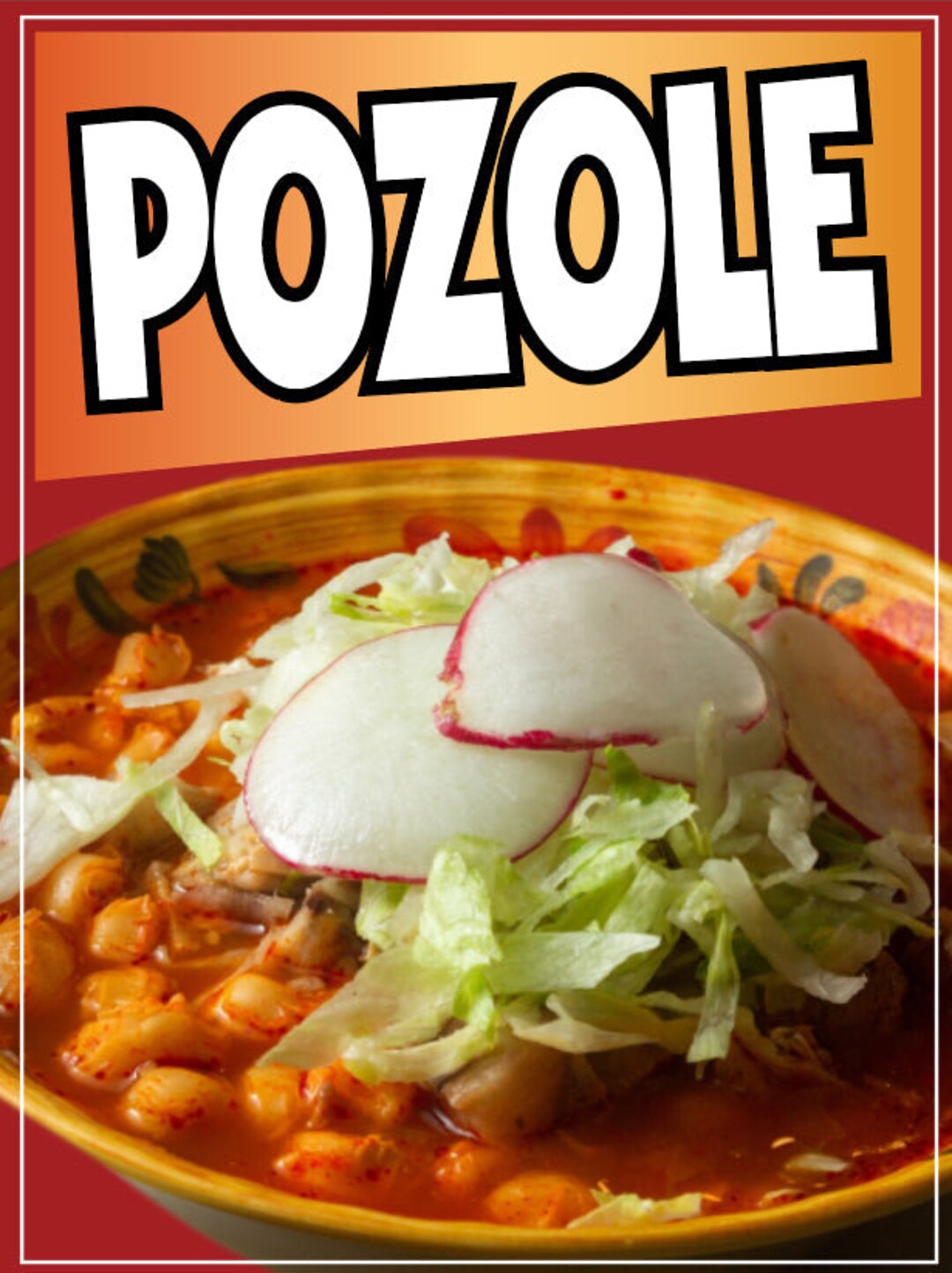 Pozole Sign Decal Window Sticker Truck Concession Vinyl Restaurant ...