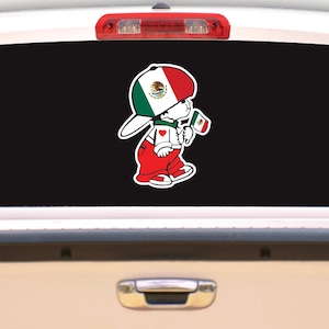 Mexican Boy Decal Car Window Vinyl Sticker Mexico Flag With Boy Sticker ...