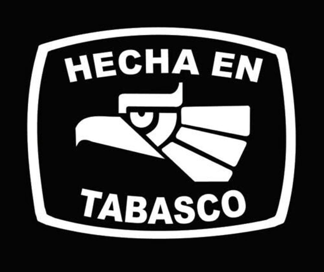 Hecha En Tabasco Letters Decal Car Window Laptop Flag Vinyl Sticker ...
