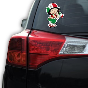Mexican Lady Decal Mexico Flag Decal Mexican Girl Vinyl Sticker Monita ...