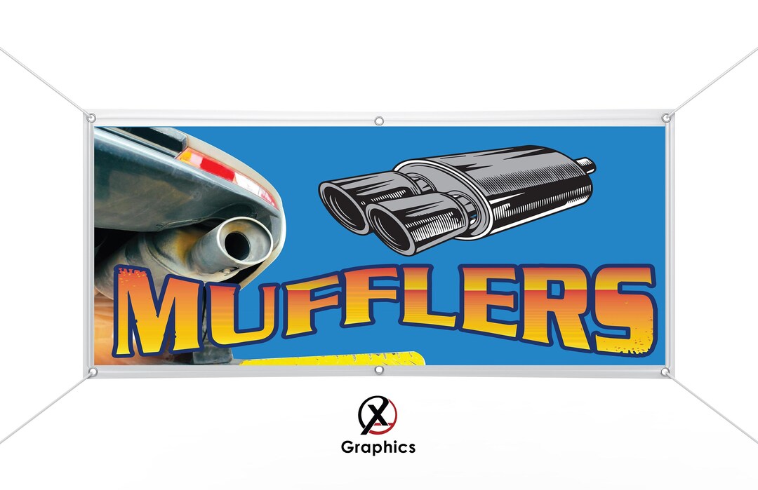 Mufflers Vinyl Banner Advertising Sign Full Color Any Size Indoor ...