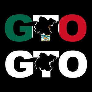 GTO Letters Decal Car Window Laptop Map Vinyl Sticker Estado Guanajuato ...
