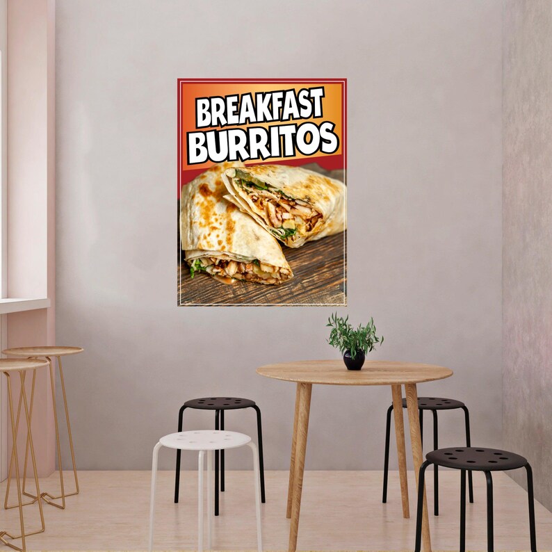 Breakfast Burritos Decal Window Sticker Mexican Food Truck Concession ...