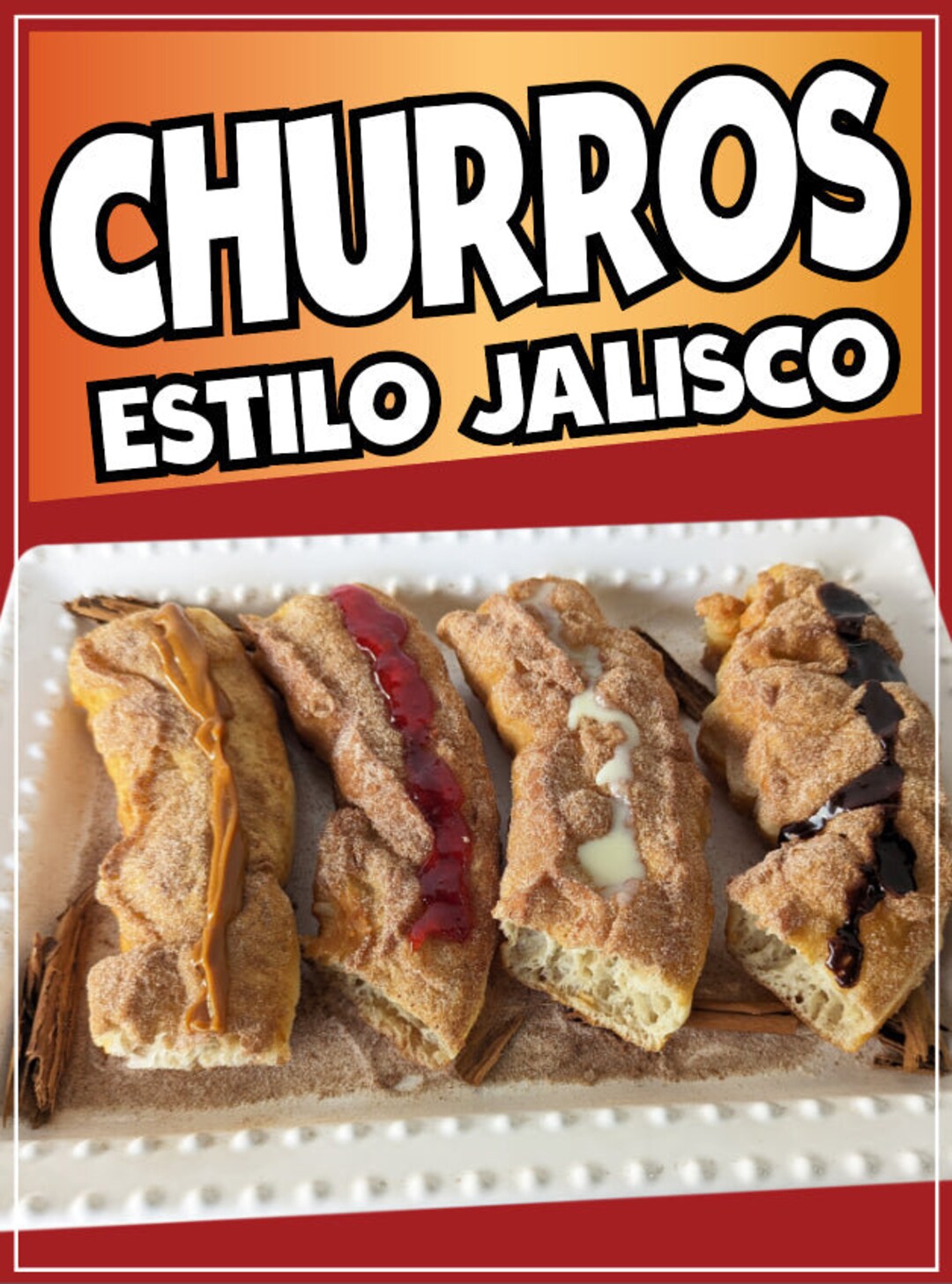 Churros Sticker Window Sticker Mexican Food Truck Concession Vinyl ...