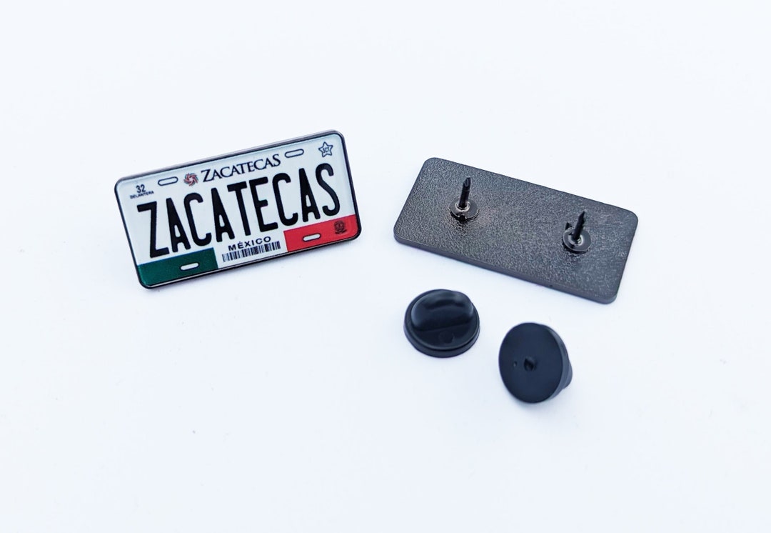 Zacatecas Car Plate Pin for Caps and Clothing Enamel Badge Pin ZAC ...