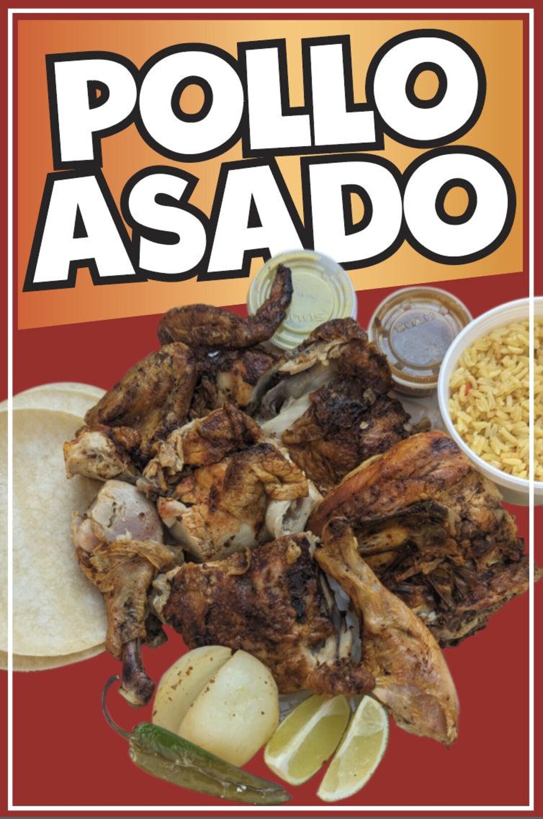 Pollo Asado Decal Window Sticker Mexican Food Truck Concession Vinyl #2 ...
