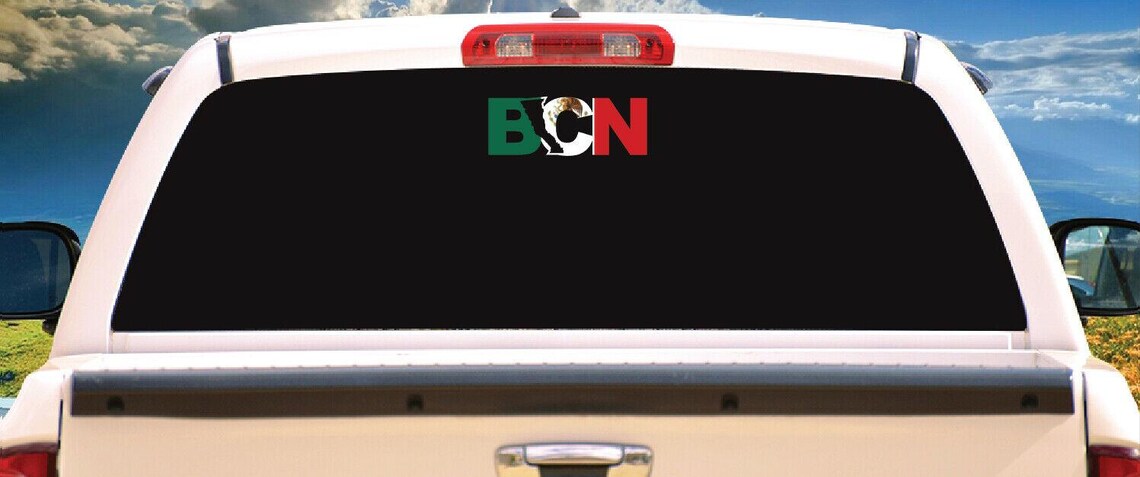 Baja California Norte Letters Decal Car Window Laptop Map Vinyl Sticker ...