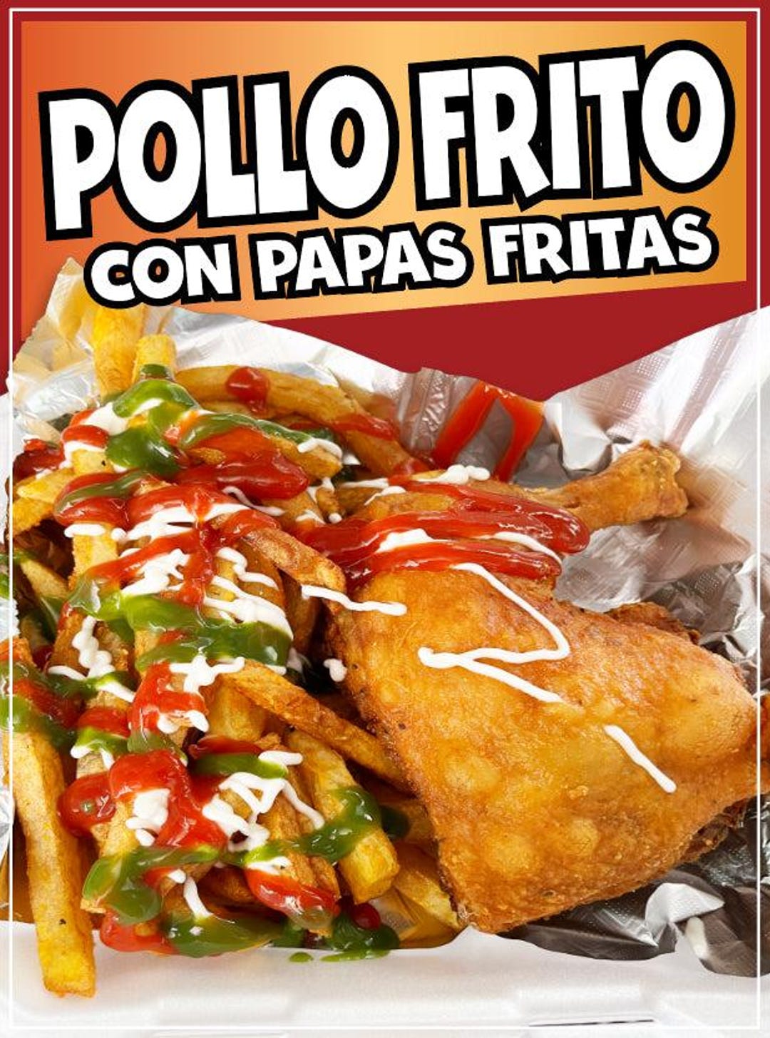 Pollo Frito Sticker Window Decal Food Truck Concession Vinyl Restaurant ...