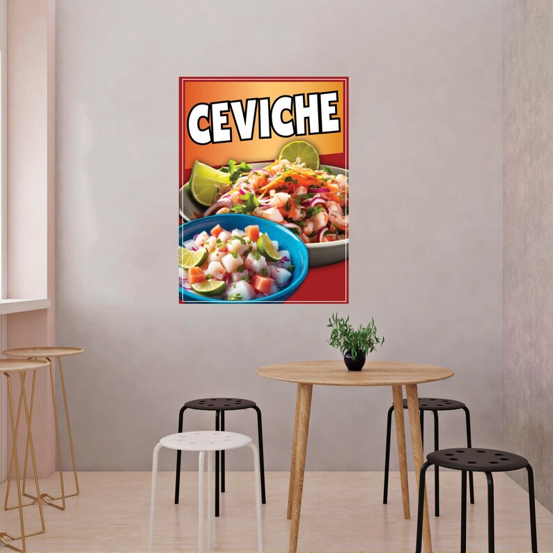 Ceviche Decal Window Sticker Mexican Food Truck Concession Vinyl ...