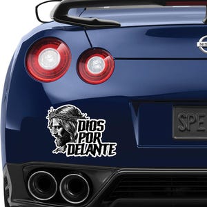 Dios Por Delante Decal Car Window Vinyl Sticker Mexican Flag Trucking Sticker Jesus Face Decal ...