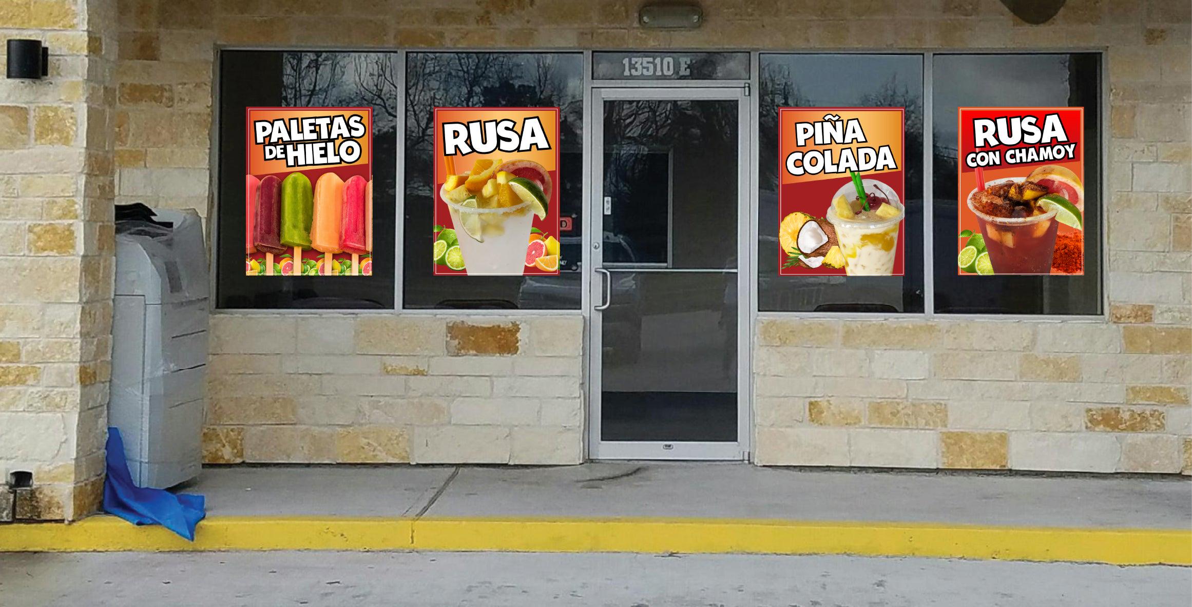 Paletas De Hielo Sticker Window Decal Truck Concession Vinyl Wall ...